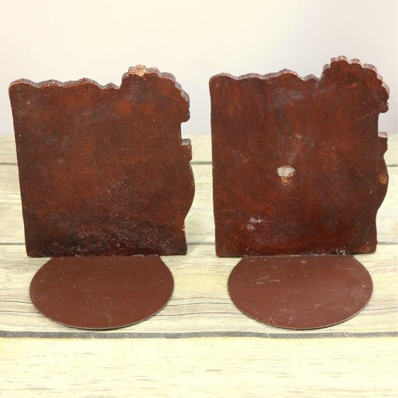 Unknown | Office | Western Horse Bookends Syroco Wood Rooster | Poshmark